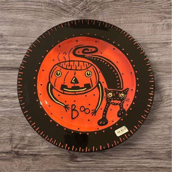 Bethany Lowe | Holiday | Bethany Lowe Halloween Plate Black And Orange ...